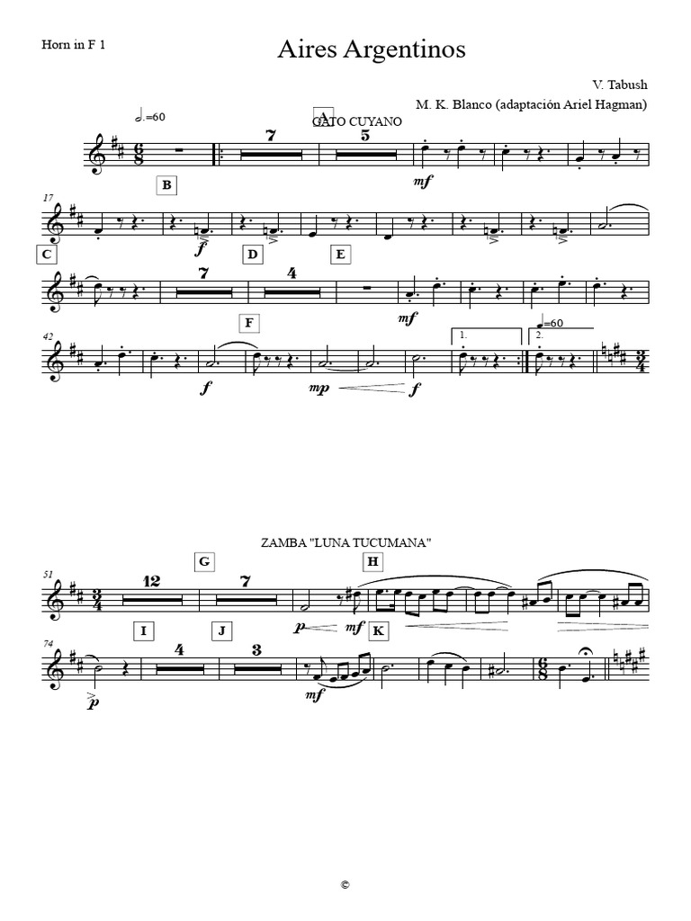 05a. AIRES ARGENTINOS - Corno 1 | PDF