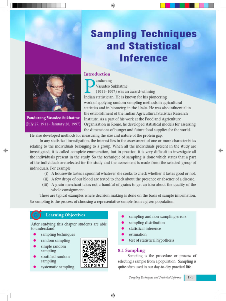 Unit I | PDF | Sampling (Statistics) | Statistics
