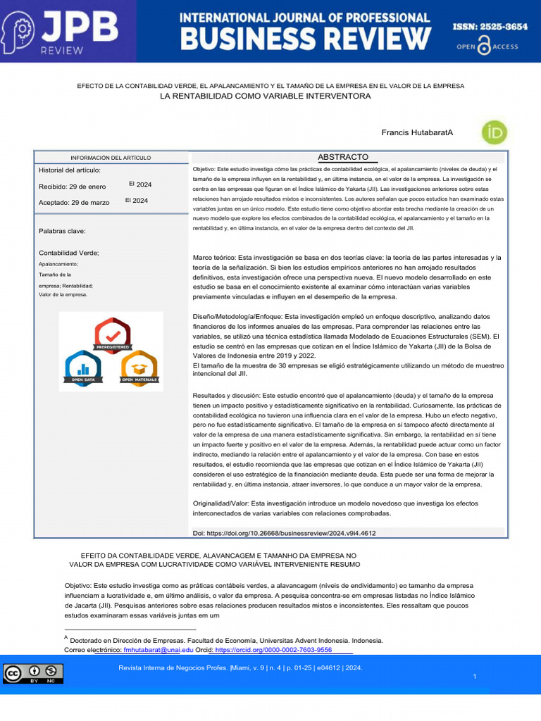 7.CONTABILIDAD VERDE en Español 1 | PDF | Business | Rentabilidad sobre ...