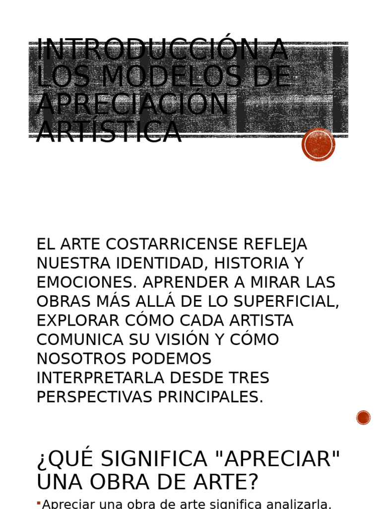 Introducción A Los Modelos de Apreciación Artística | PDF | Las ...