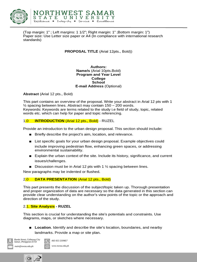 Urban Design Proposal | PDF | Infrastructure | Sustainability
