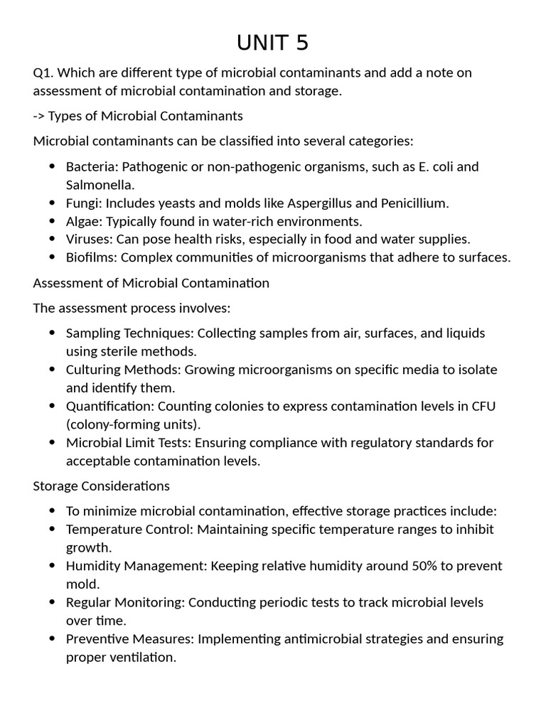 Unit 5 micro | PDF | Growth Medium | Decomposition