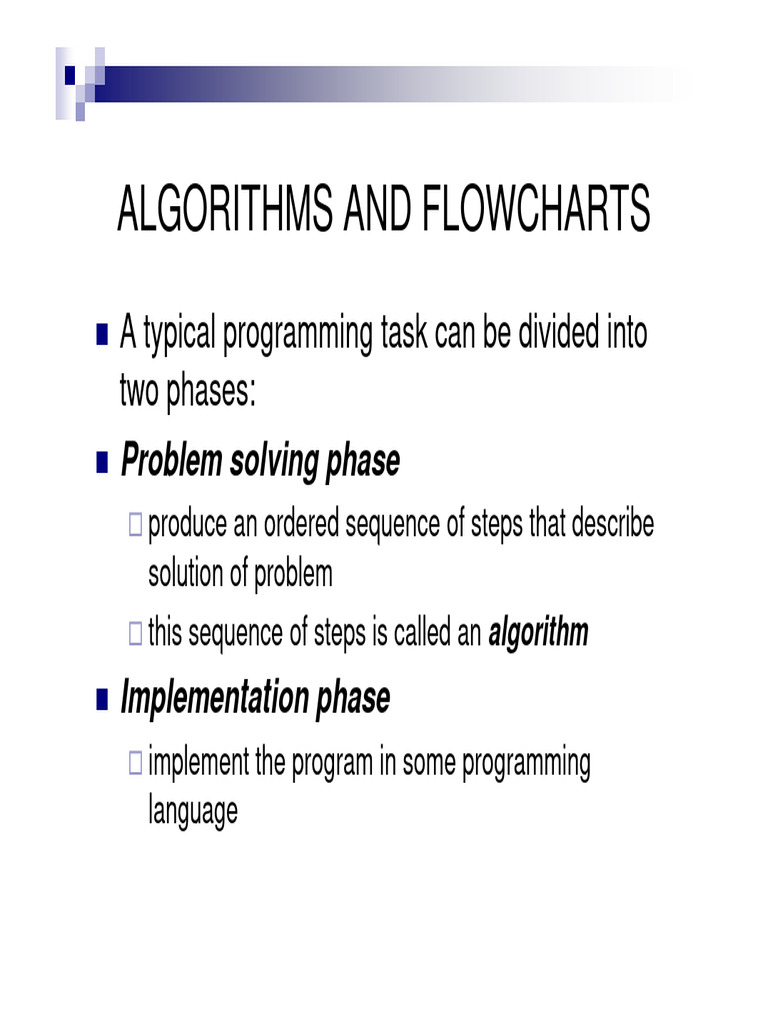 Algorithms And Flowcharts Pdf Algorithms Computer Program
