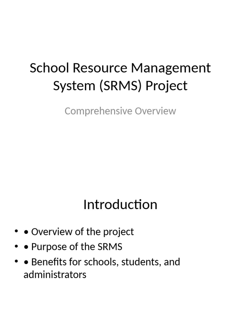 SRMS Project Presentation | PDF