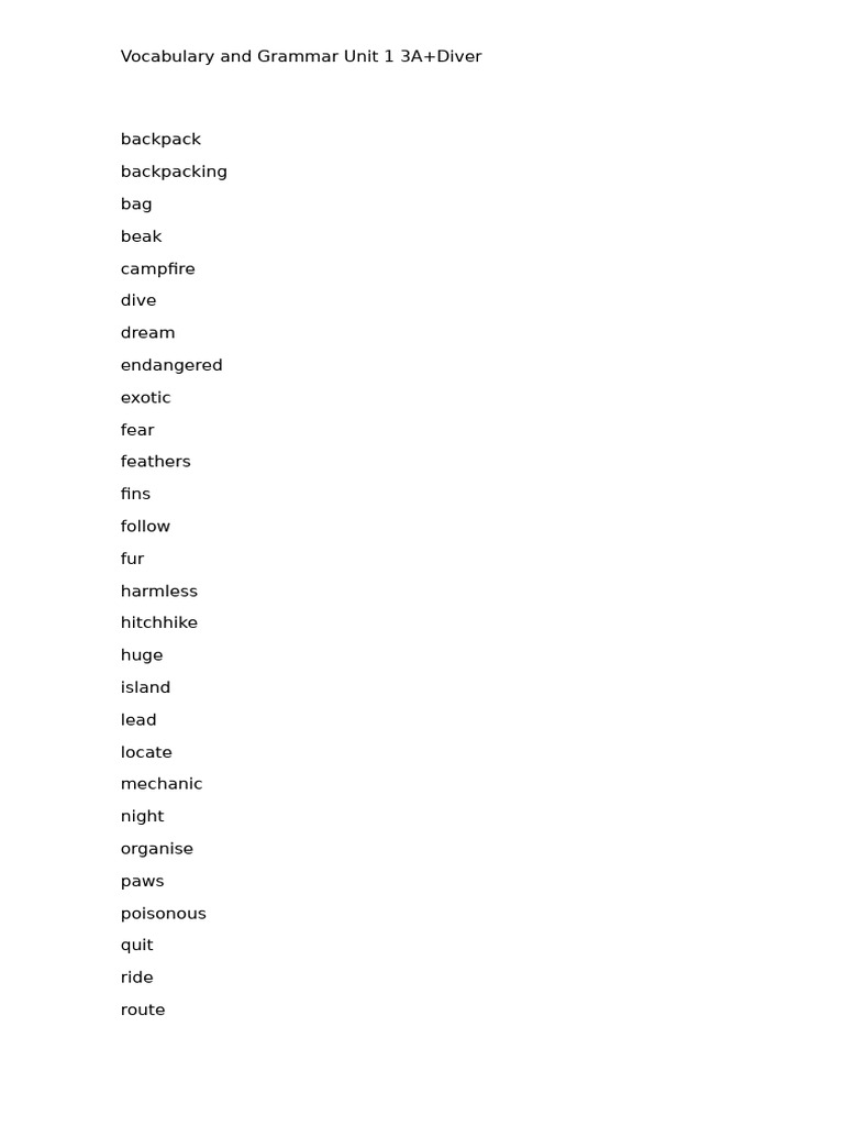 Unit 1 Vocabulary 3 | PDF