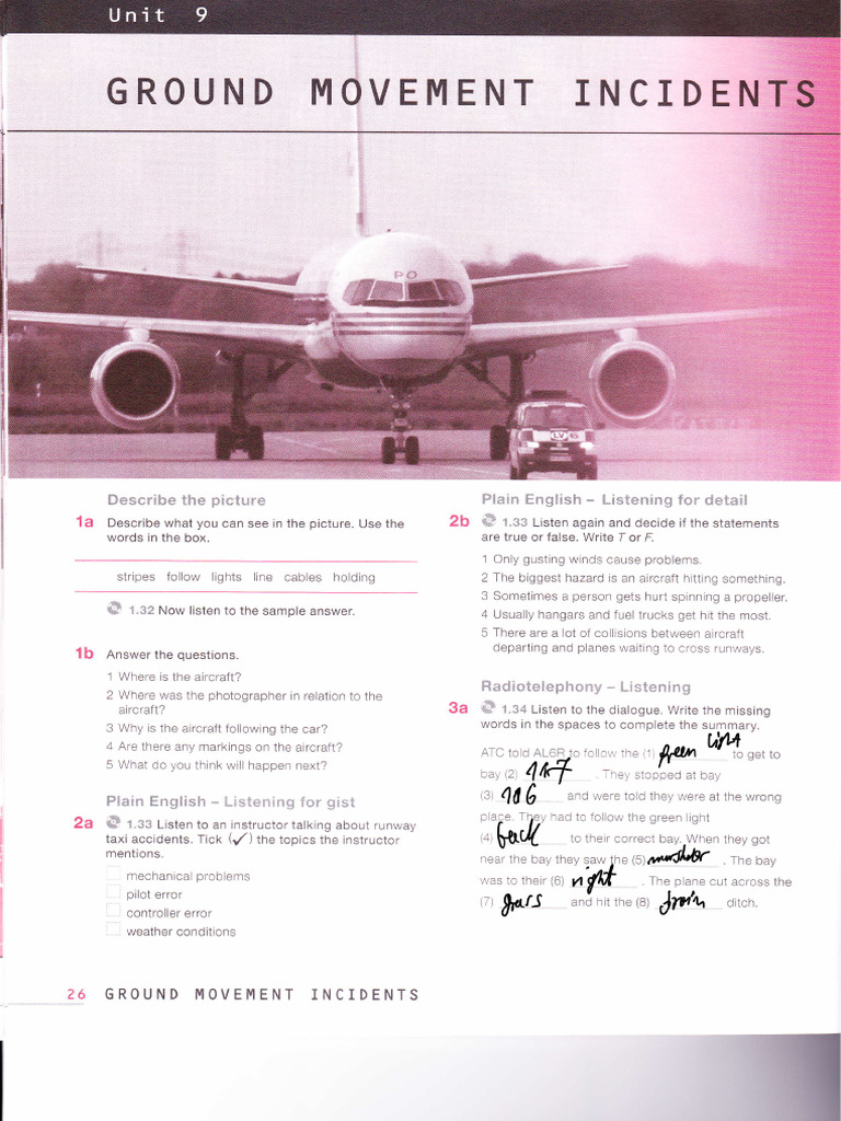 Aviation English Ground Movement Guide | PDF | Aviation Safety | Civil ...