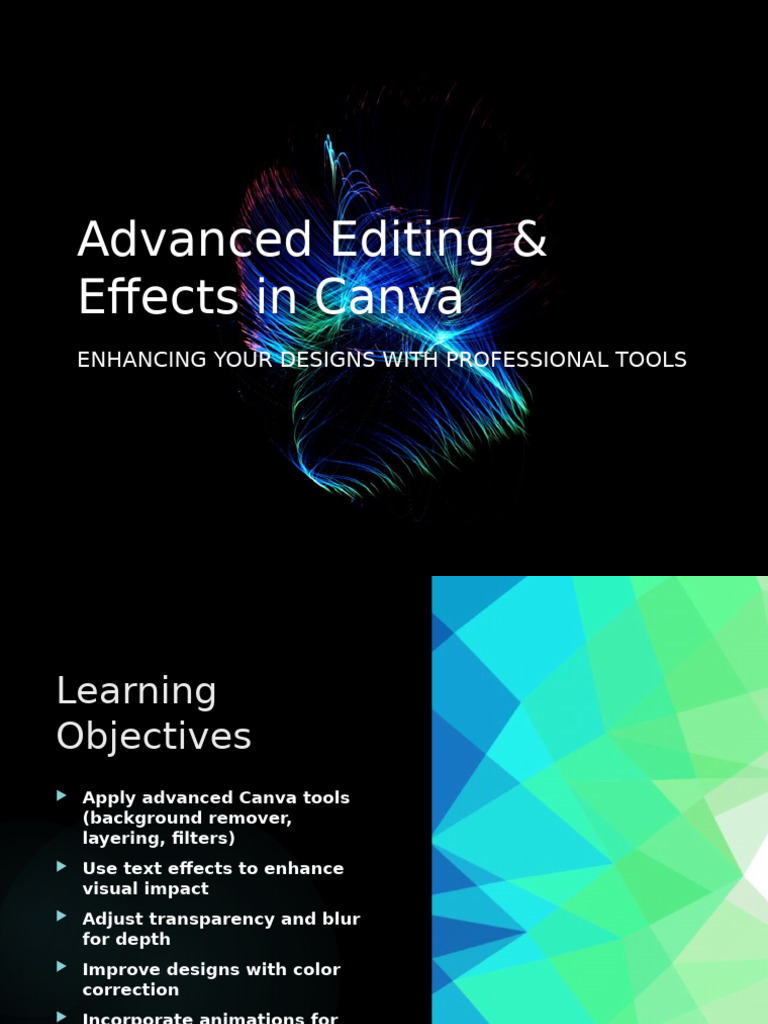 Canva Advanced Editing Lesson | PDF