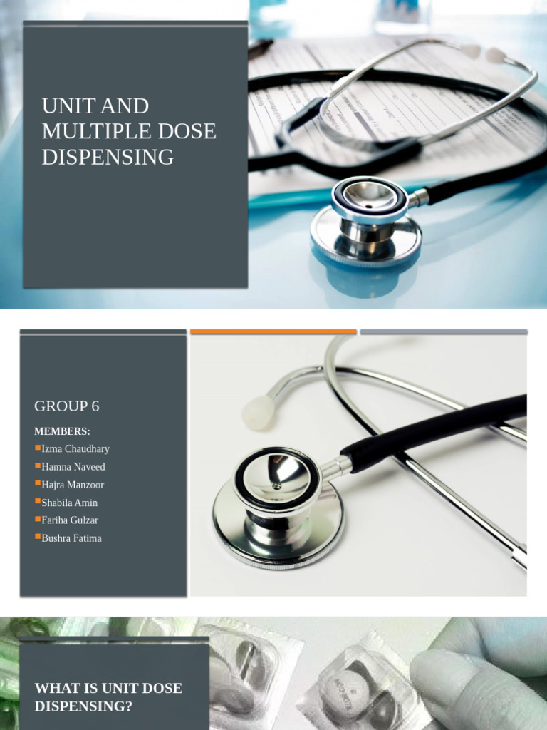 Unit and Multiple Dose Dispensing | PDF | Pharmacy | Medical Prescription