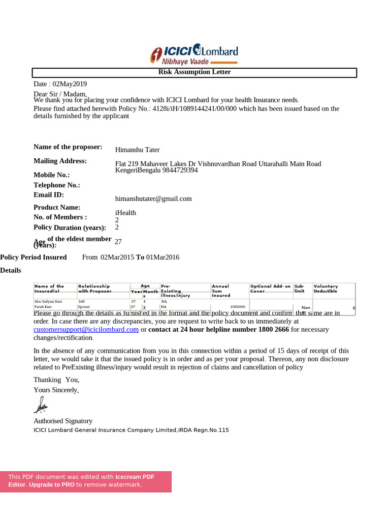 Toaz - Info Medical Insurance Premium Receipt 2019 20 PR | PDF | Insurance