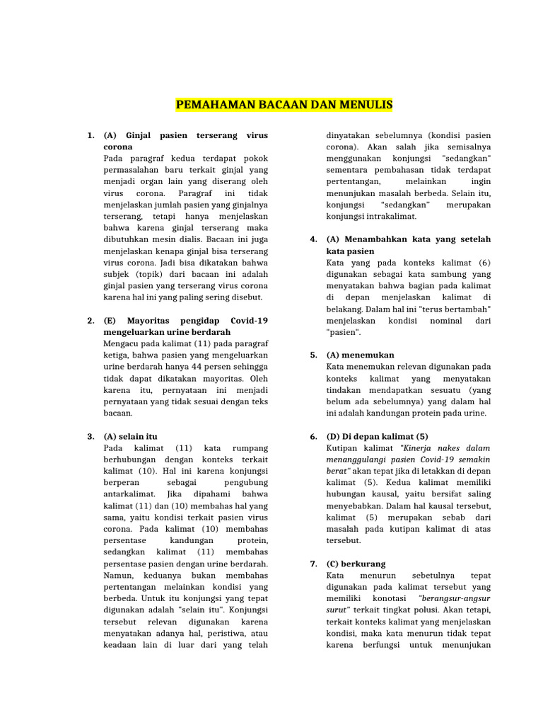 (Pembahasan) PBM Dan PPU 014 | PDF