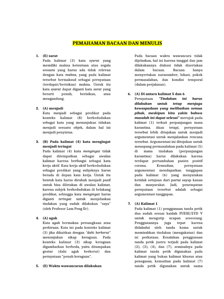(Pembahasan) PBM Dan PPU 013 | PDF