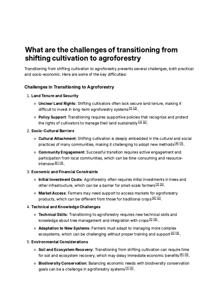 What Are The Challenges of Transitioning From Shifting | PDF ...