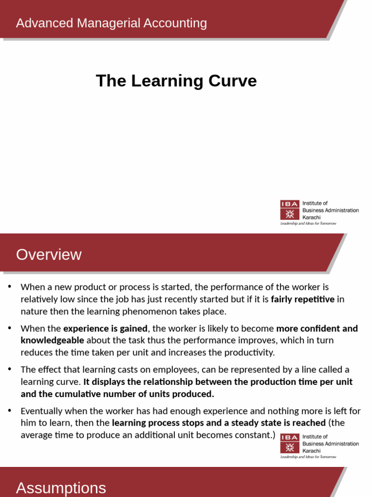 Learning Curve Theory in Management Accounting | PDF | Prices | Business