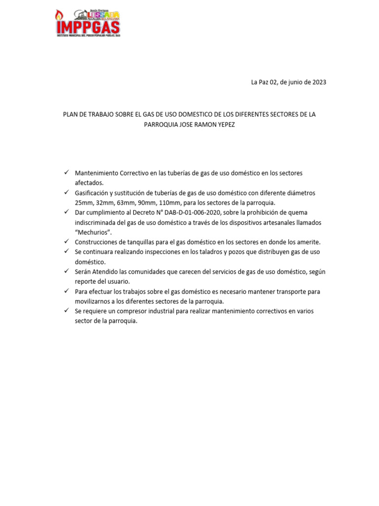 INFORME Y REQUERIMIENTO | PDF | Gases