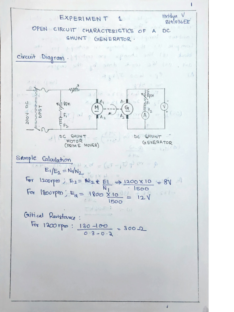 Hridya V B191036ee Rlab | PDF