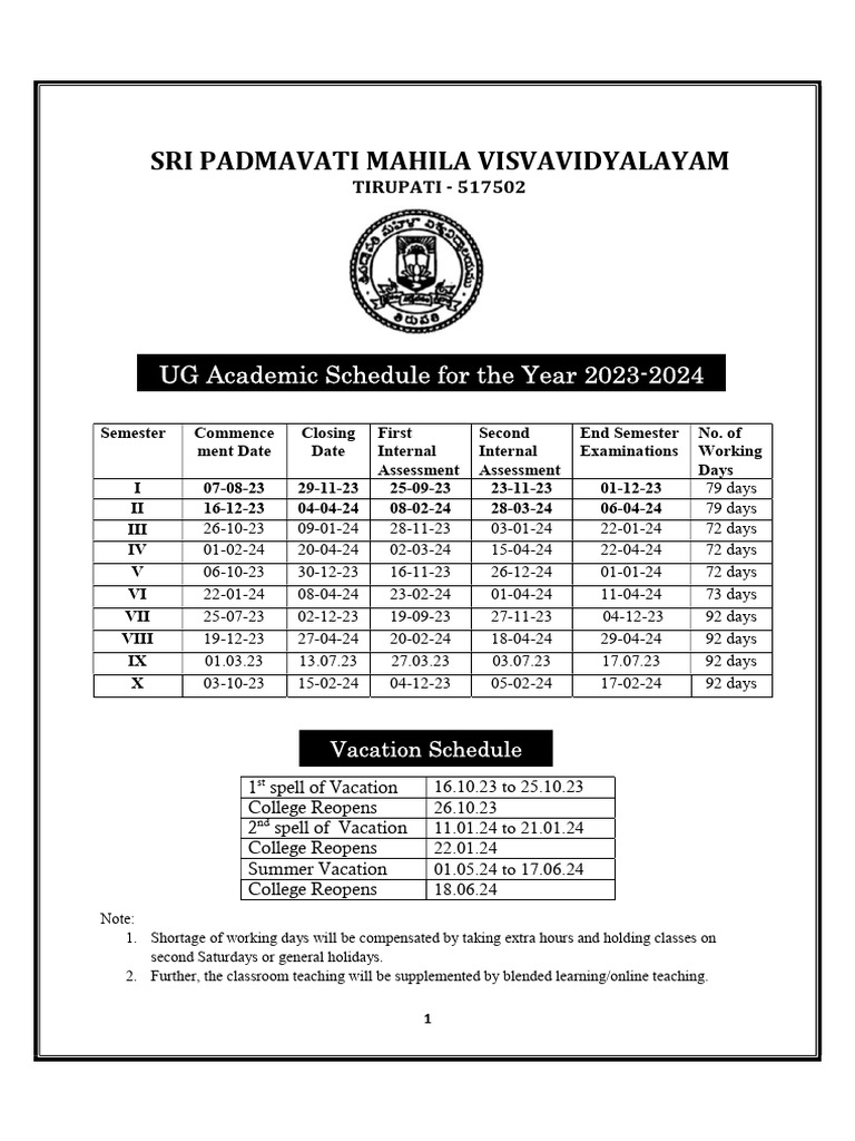 Academic Section UG&PG 2023-24 | PDF | Academic Term | Schools