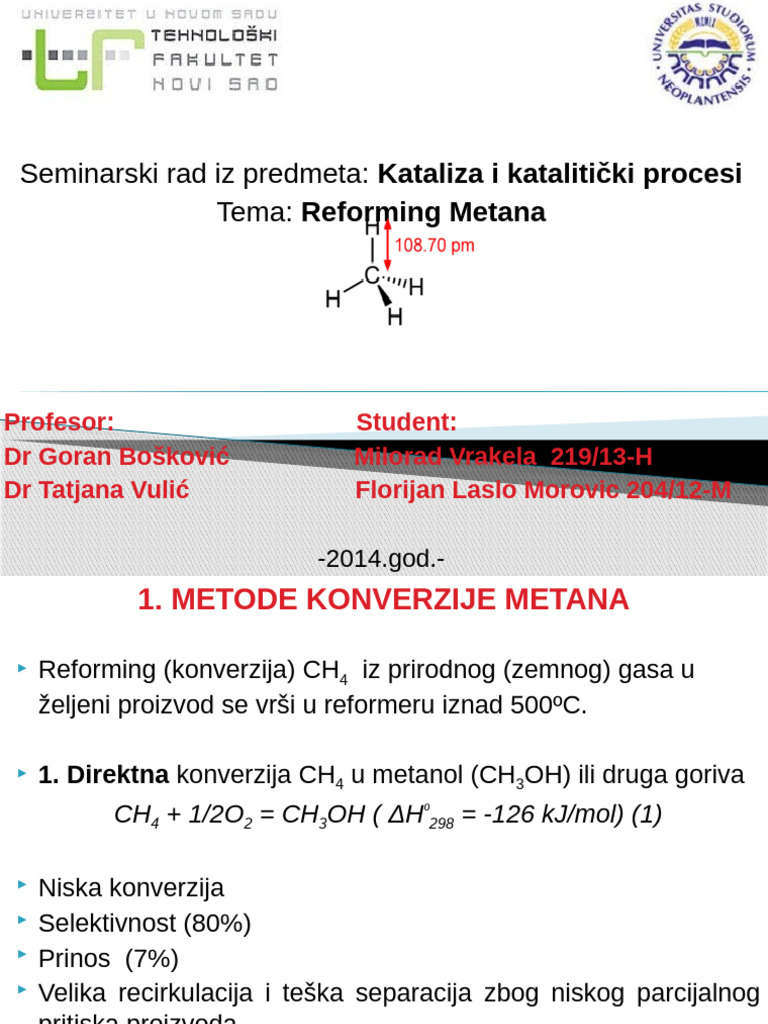Prezentacija, Seminarski (Kataliza)1 | PDF