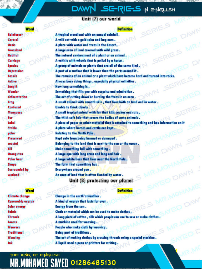 Prep 3 Definitions | PDF