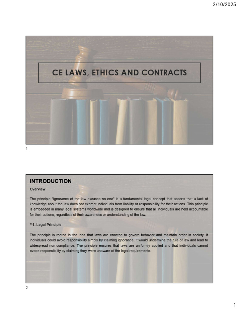 Ce Laws Chapter 1 | PDF | Engineering | Civil Engineering