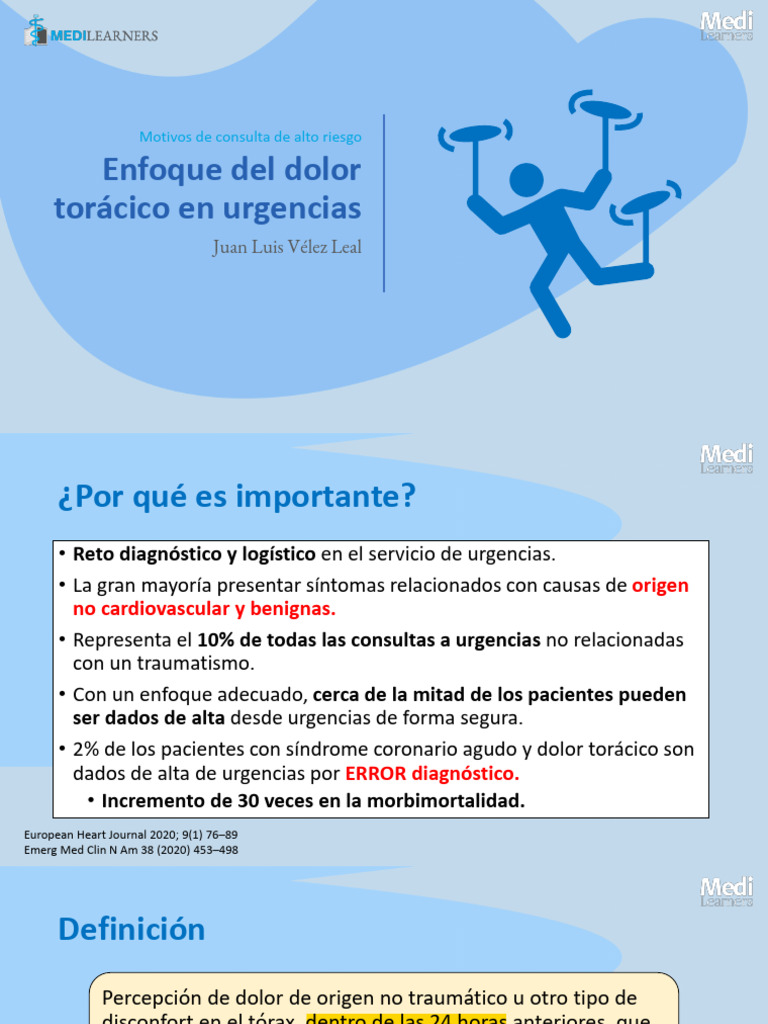 Manejo del dolor torácico en urgencias | PDF | Cardiología ...