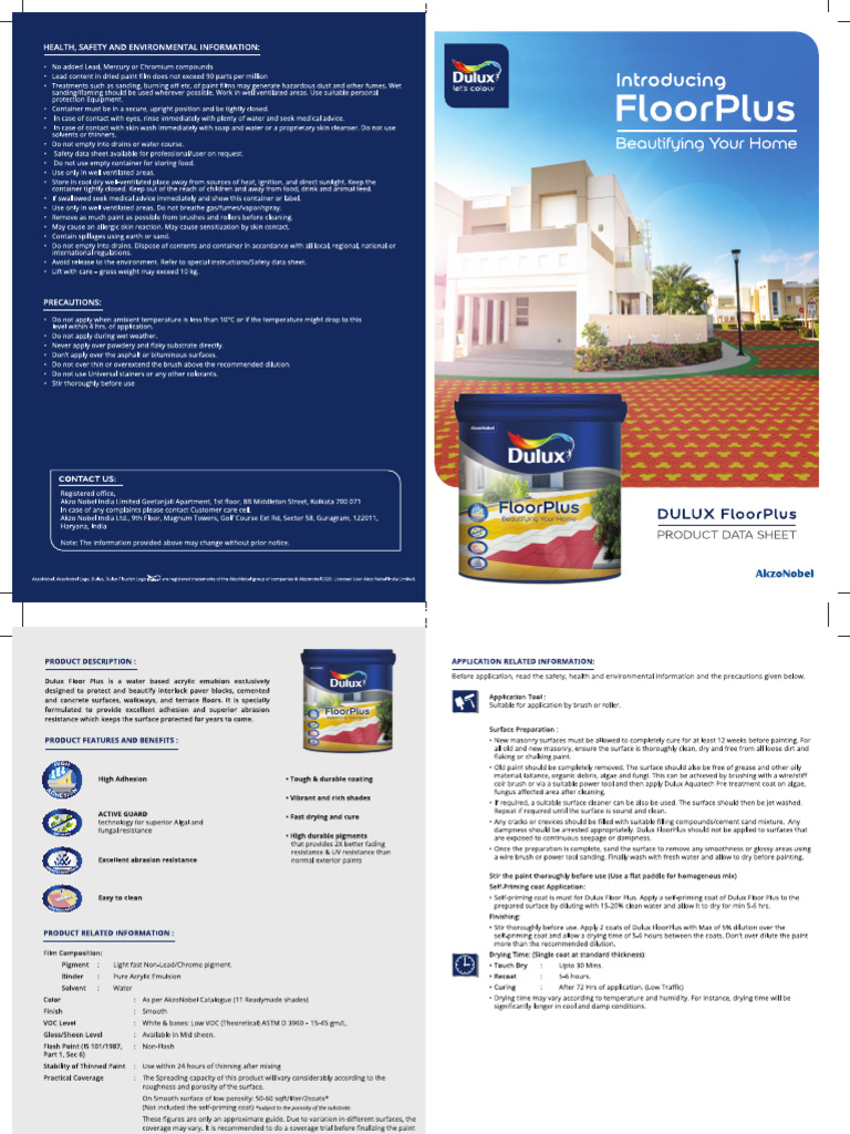 Dulux Floorplus Pds | PDF