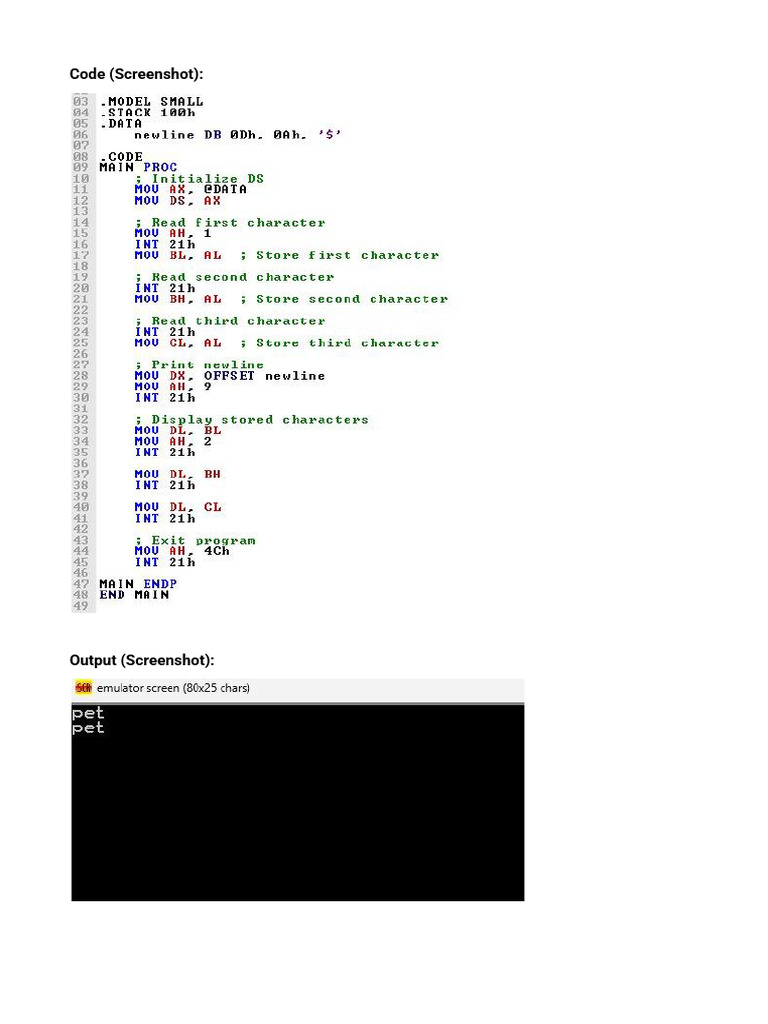 Microprocessor Lab Report-1-2 | PDF