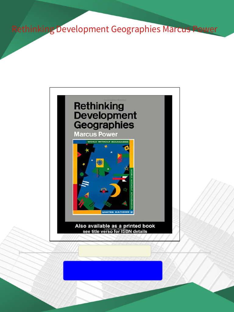Rethinking Development Geographies Marcus Power - Download the ebook ...