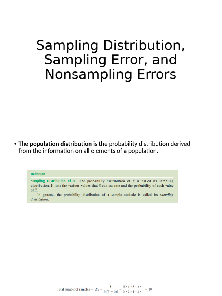 Sampling Distribution | PDF