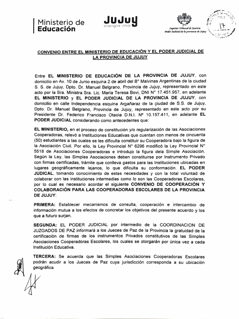 Convenio y Resol 011-E-23 | PDF
