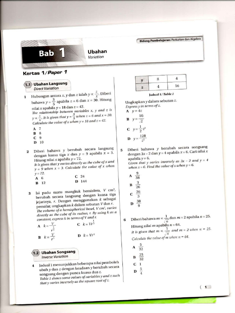 MATH FORM 5 BAB 1 LATIHAN UBAHAN PART 2 | PDF