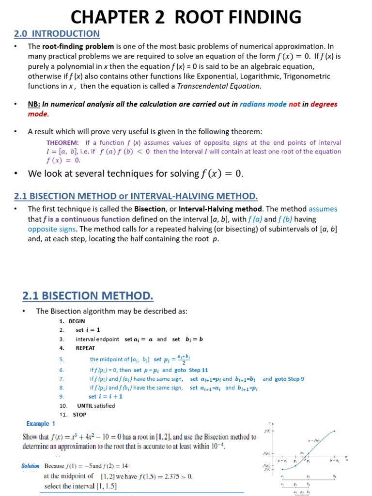 CHAPTER 2 Root Finding | PDF | Equations | Mathematics