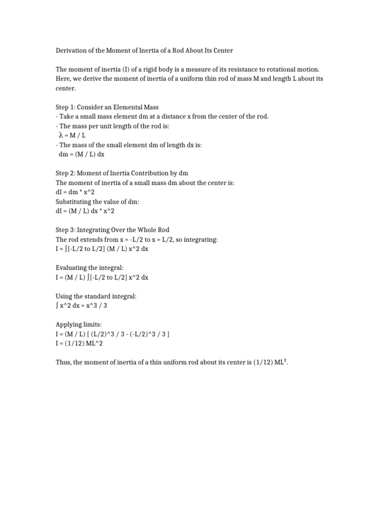 Moment_of_Inertia_Rod | PDF