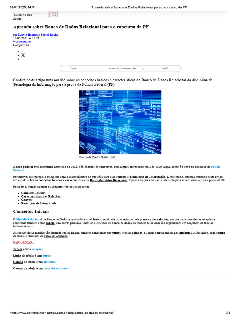 Modelo de Dados Relacional | PDF | Modelo relacional | Base de dados ...