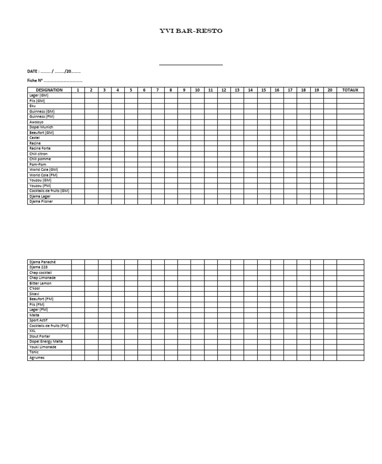 Fiche de Vte YVI | PDF