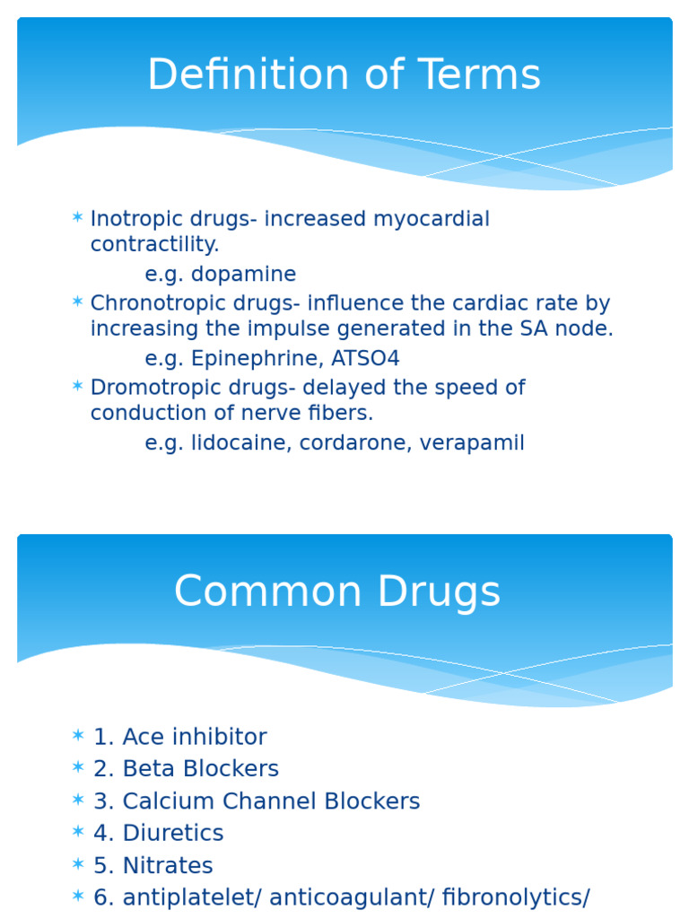 Cardiovascular Drug Class Overview | PDF | Clinical Medicine | Heart