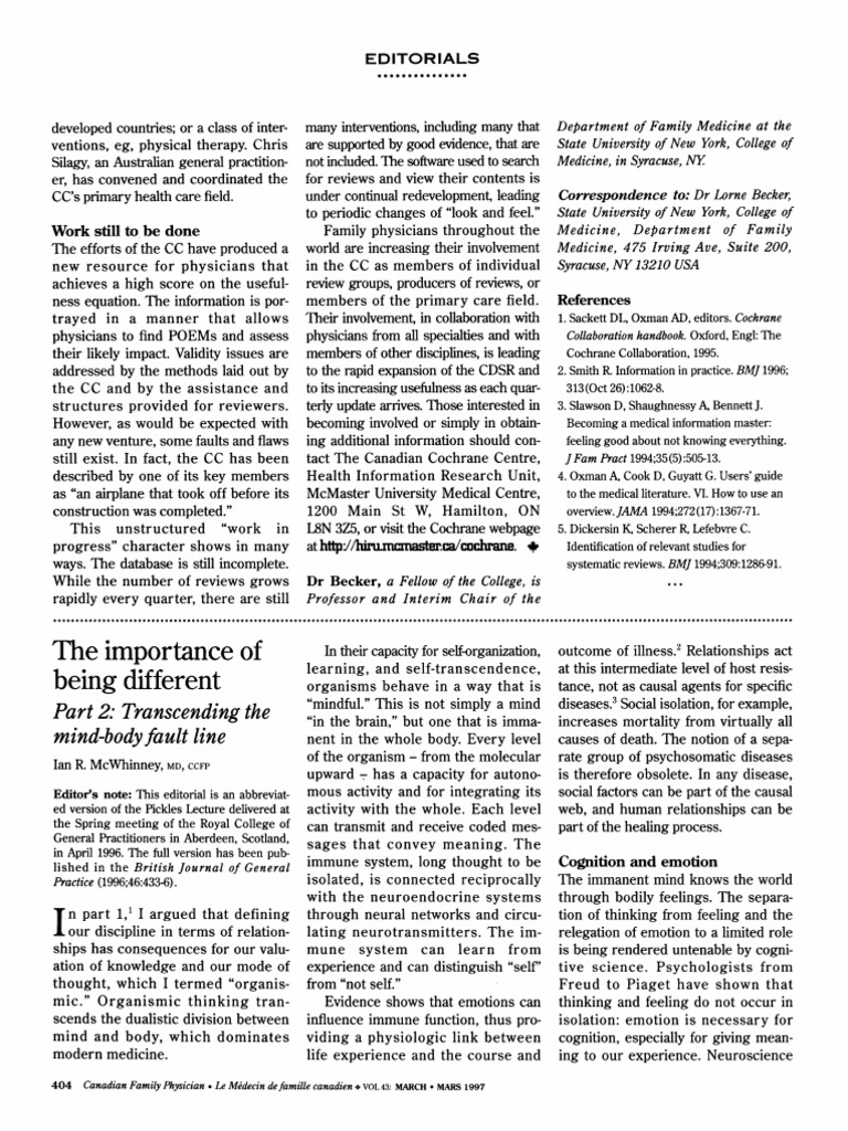 The Importance of Being Different Part 2 McWhinney | PDF | Mind ...