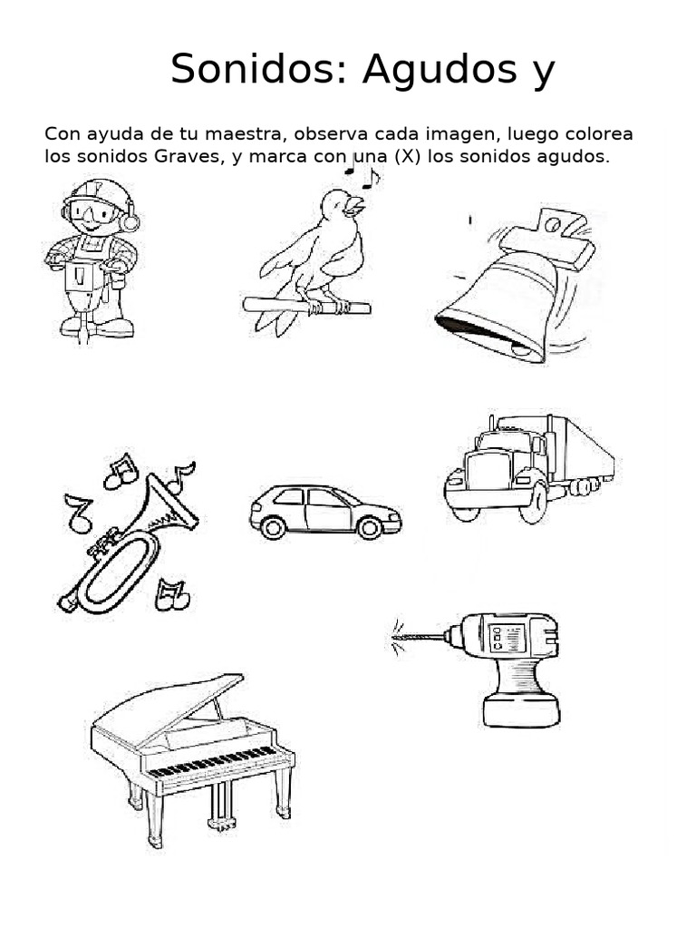 FICHA SONIDOS AGUDOS Y GRAVES | PDF
