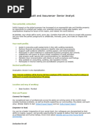 Deloitte USI - A&A - RADC Analyst - JobDescription | PDF | Audit ...