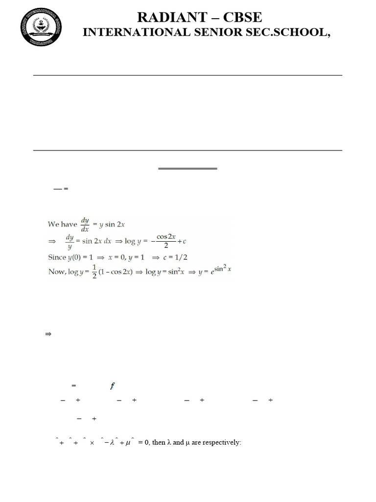 Grade 12 Mathematics Answer Key PDF | PDF | Function (Mathematics ...