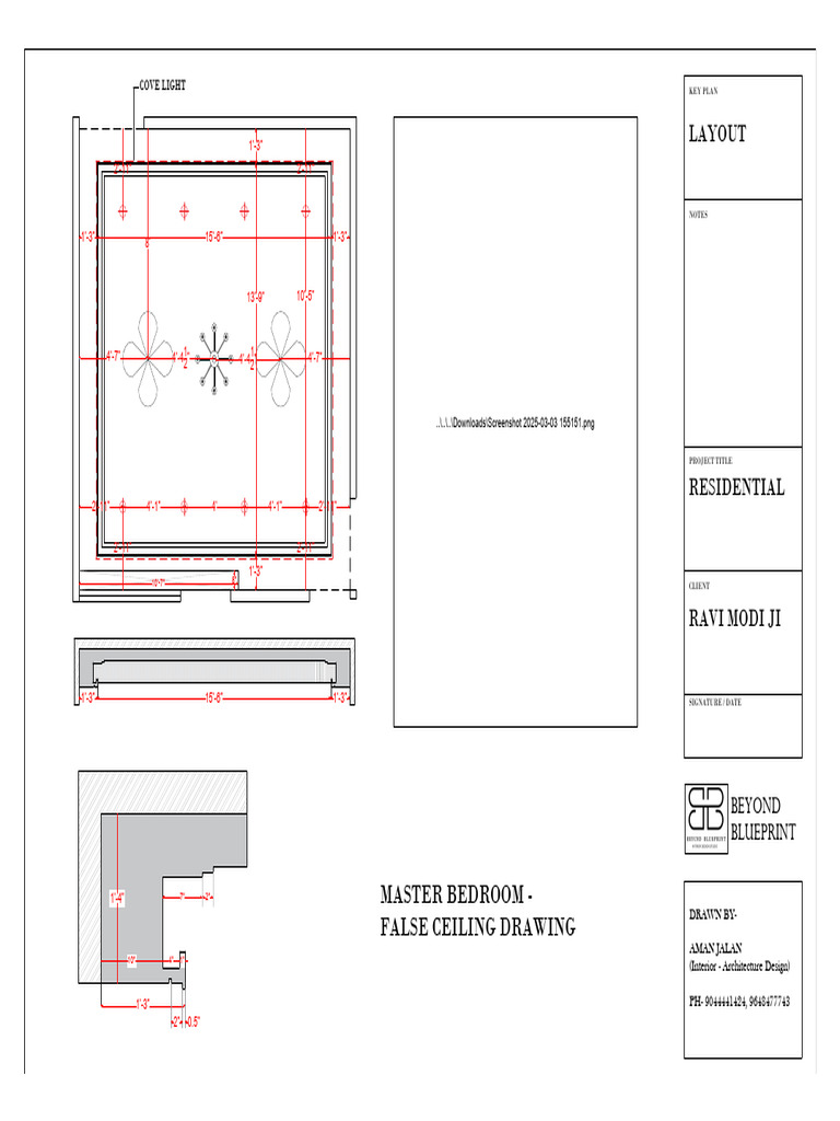 Master Bedroom Electrical Layout Plan | PDF