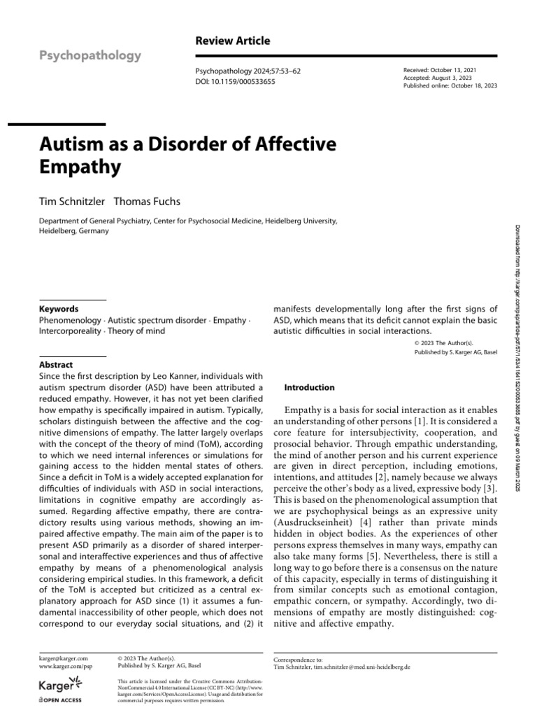 Autism and Affective Empathy Analysis | PDF | Empathy | Autism