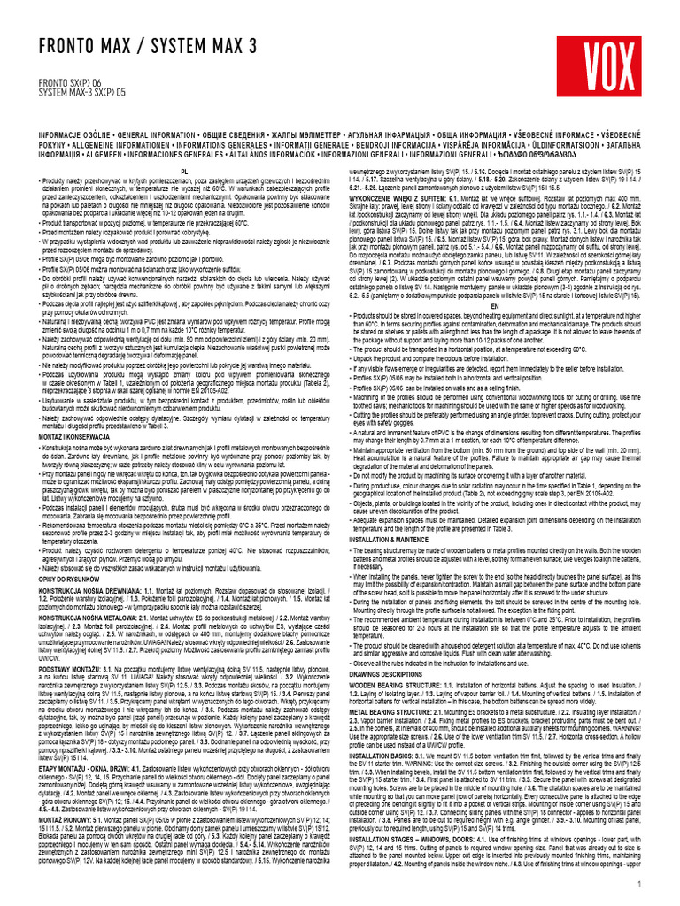 VOX_SX(P)_05_06_installation_instructions | PDF