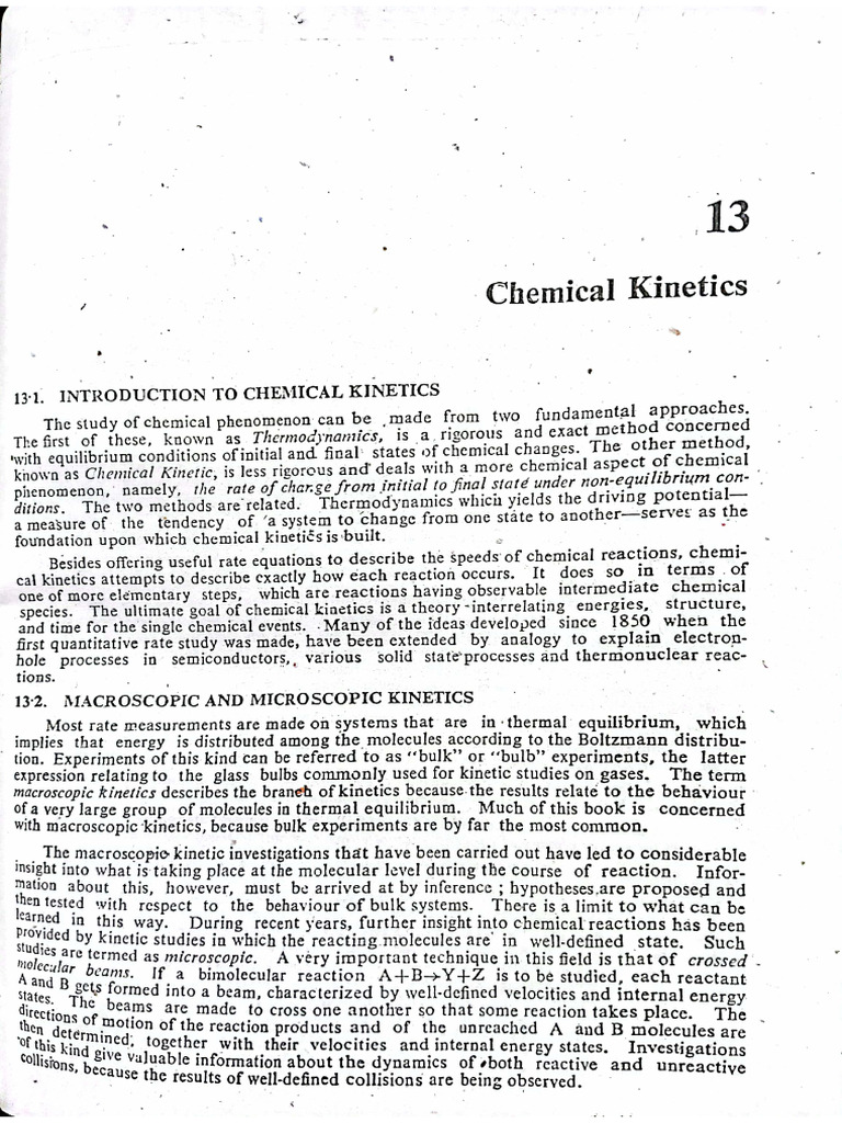 Chemical Kinetics | PDF