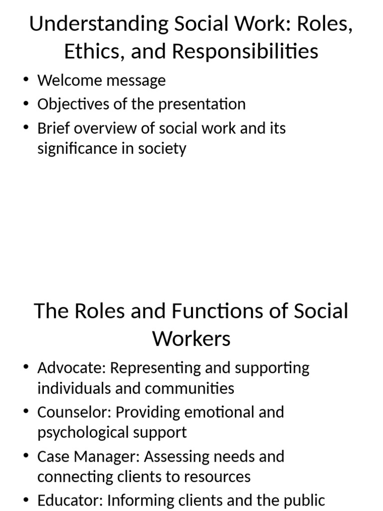 Social Work Presentation Pdf