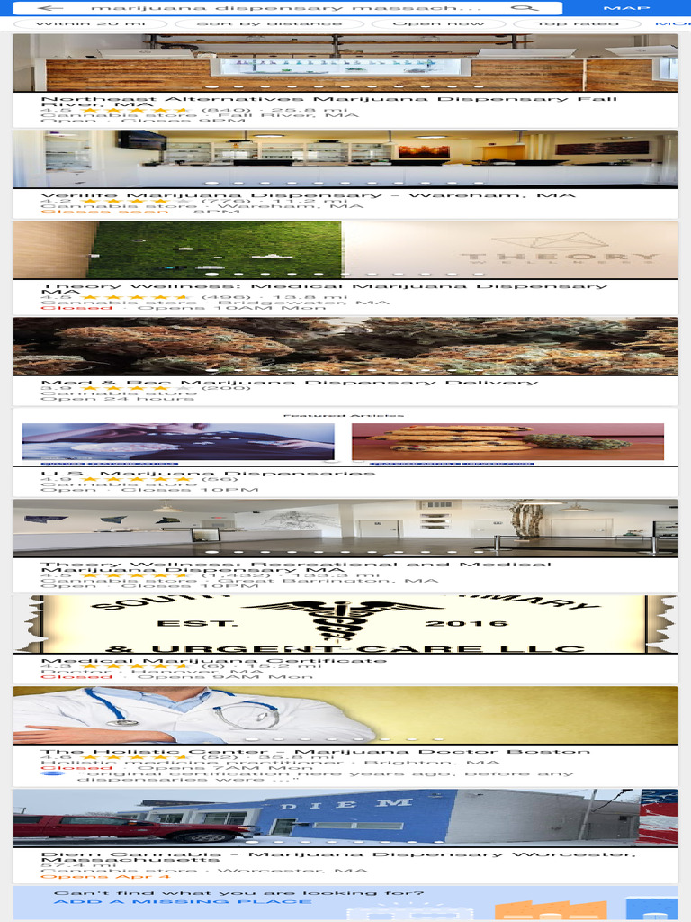 Massachusetts Dispensaries Overview | PDF