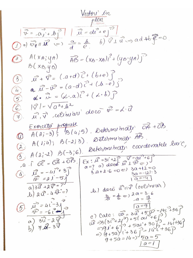 Vectori. Trigonometrie | PDF