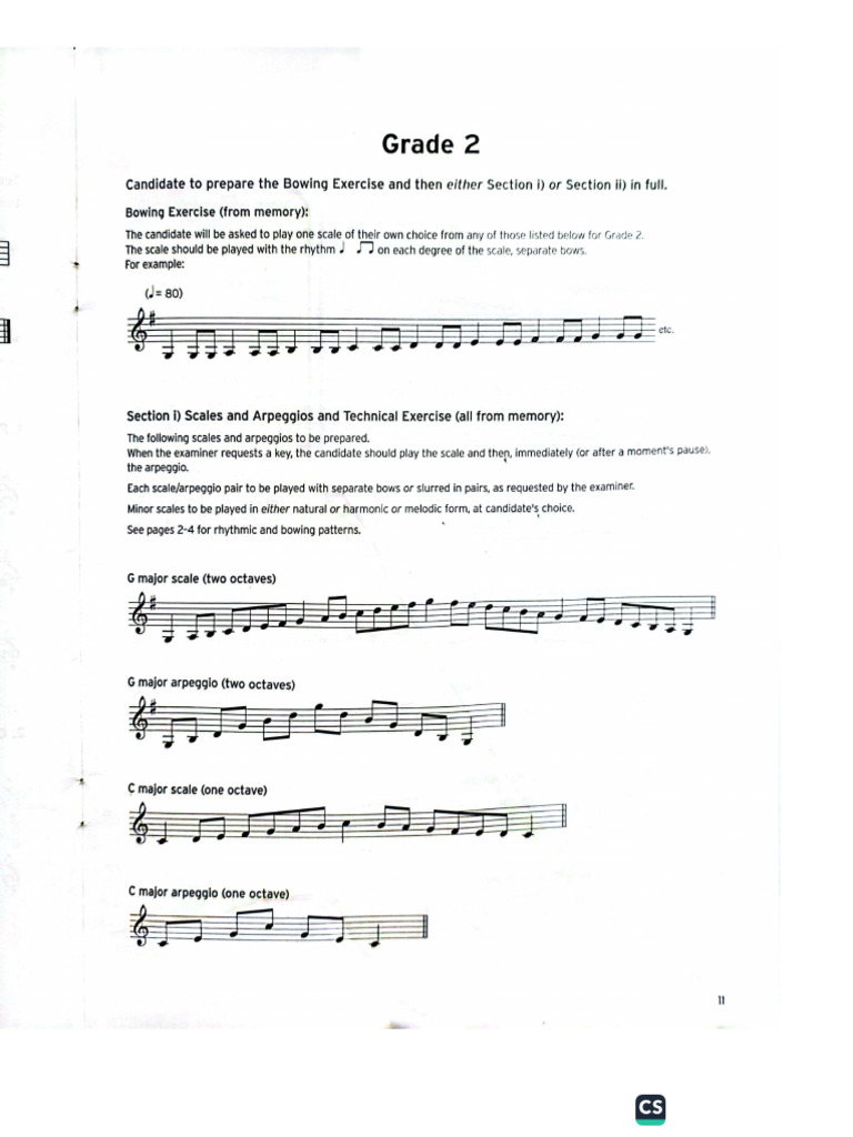 Violin Grade 2 Scales | PDF