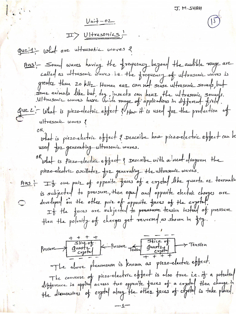 Unit 2 Ultrasonic (First Part) EPH | PDF