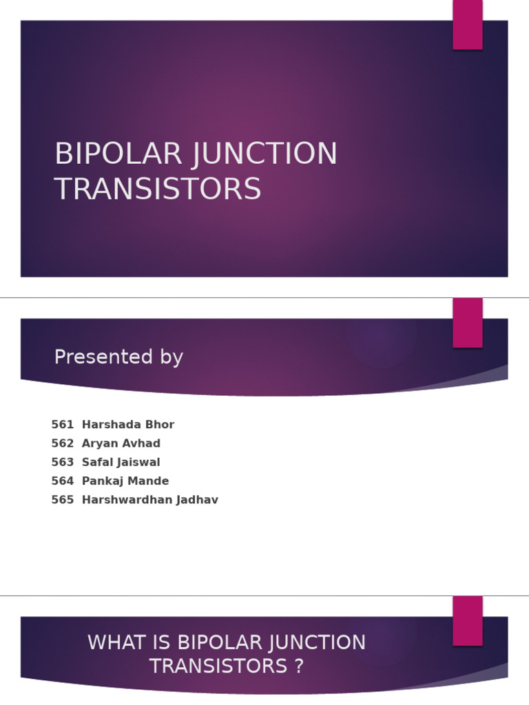 Bipolar Junction Transistors | PDF | Bipolar Junction Transistor | Transistor