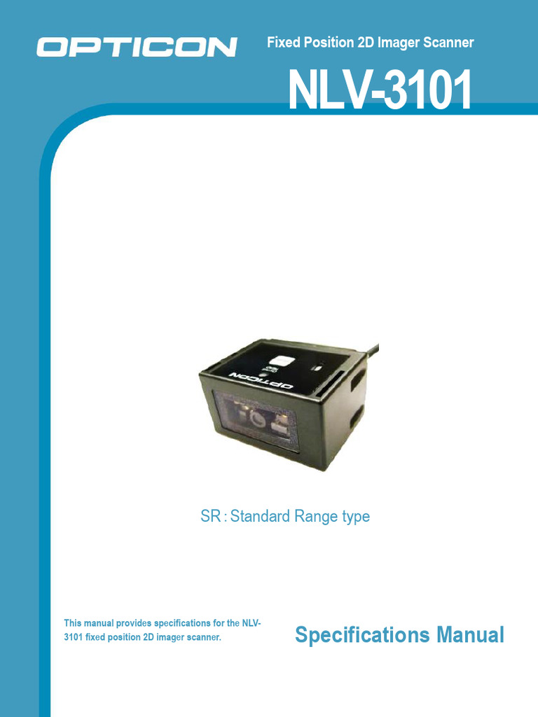 NLV-3101 SR Specifications Manual | PDF | Usb | Barcode